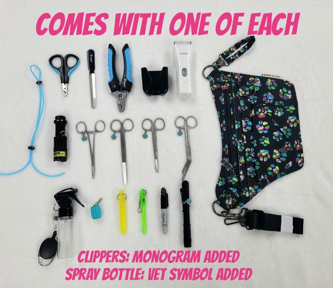 Vet Tech Complete Bundle Hip Bag W/ Instruments, Tools and More - Etsy