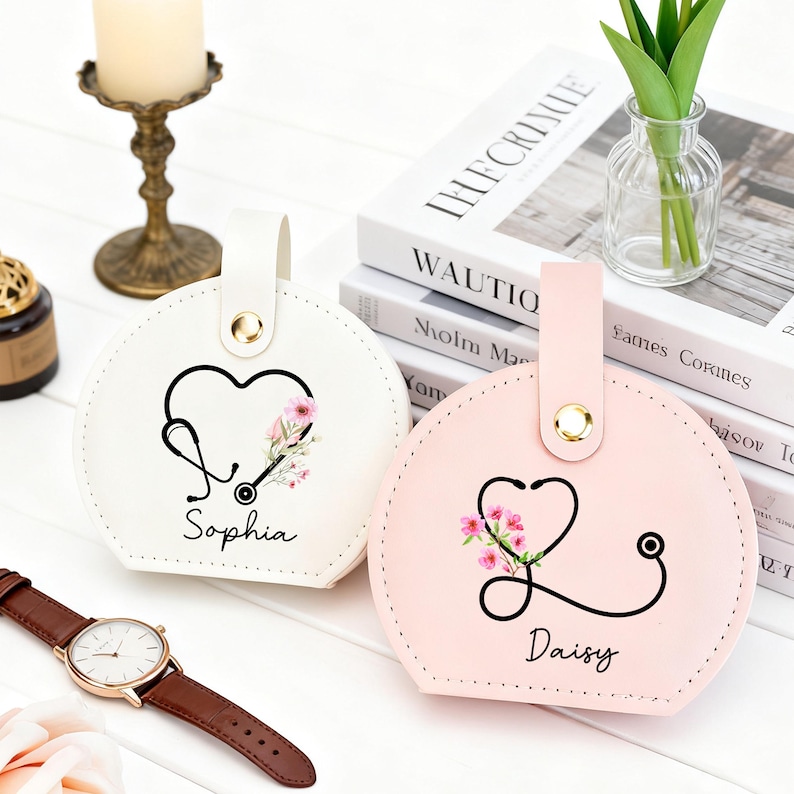 Personalized Nurse Jewelry Box,nurse Gift,custom Floral Stethoscope ...