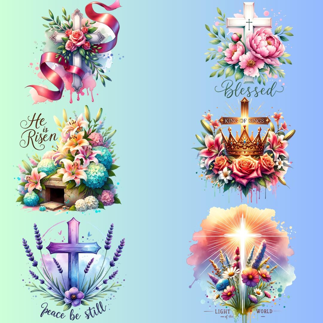 Christian Bundle Png, Watercolor Christian Bundle Png Sublimation, God ...