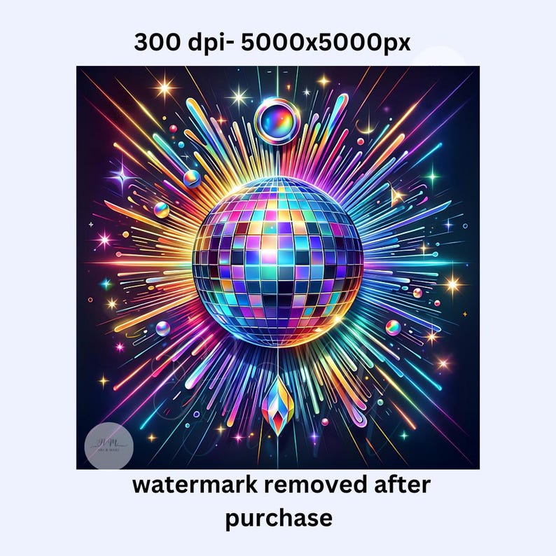 Disco Ball Holographic Wind Spinner Png, Disco Ball Party Png ...