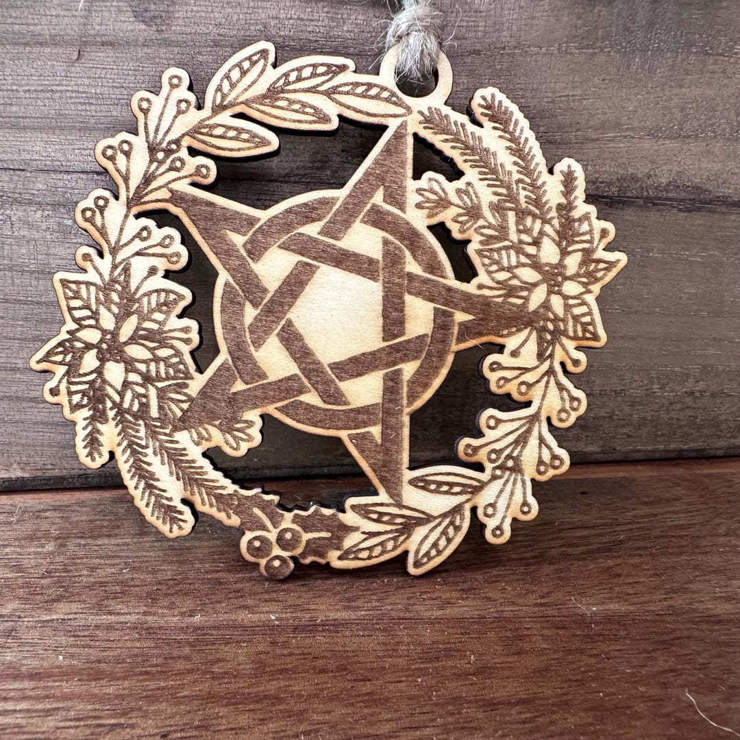Pentacle Wreath Winter Solstice Ornament - Etsy