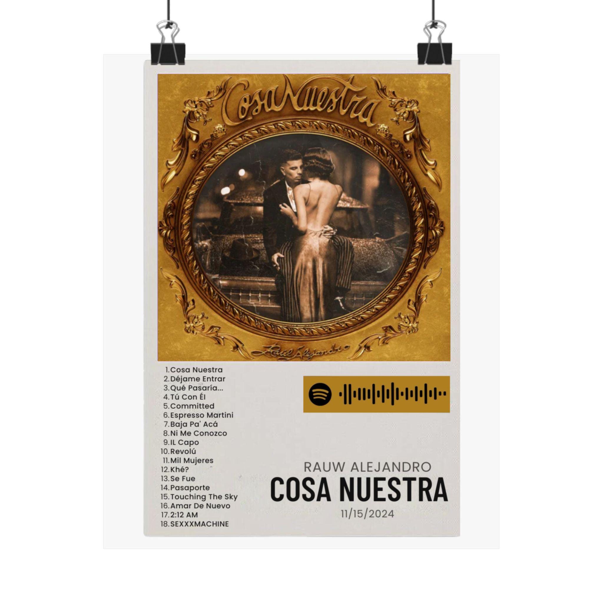 Rauw Alejandro Cosa Nuestra Poster Setlist Artwork for Reggaeton Fans ...