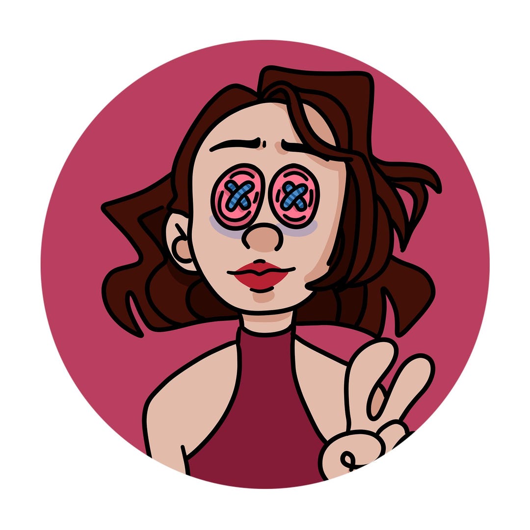 Custom Avatar Button Eye Doll Portrait Cartoon Profile Picture ...