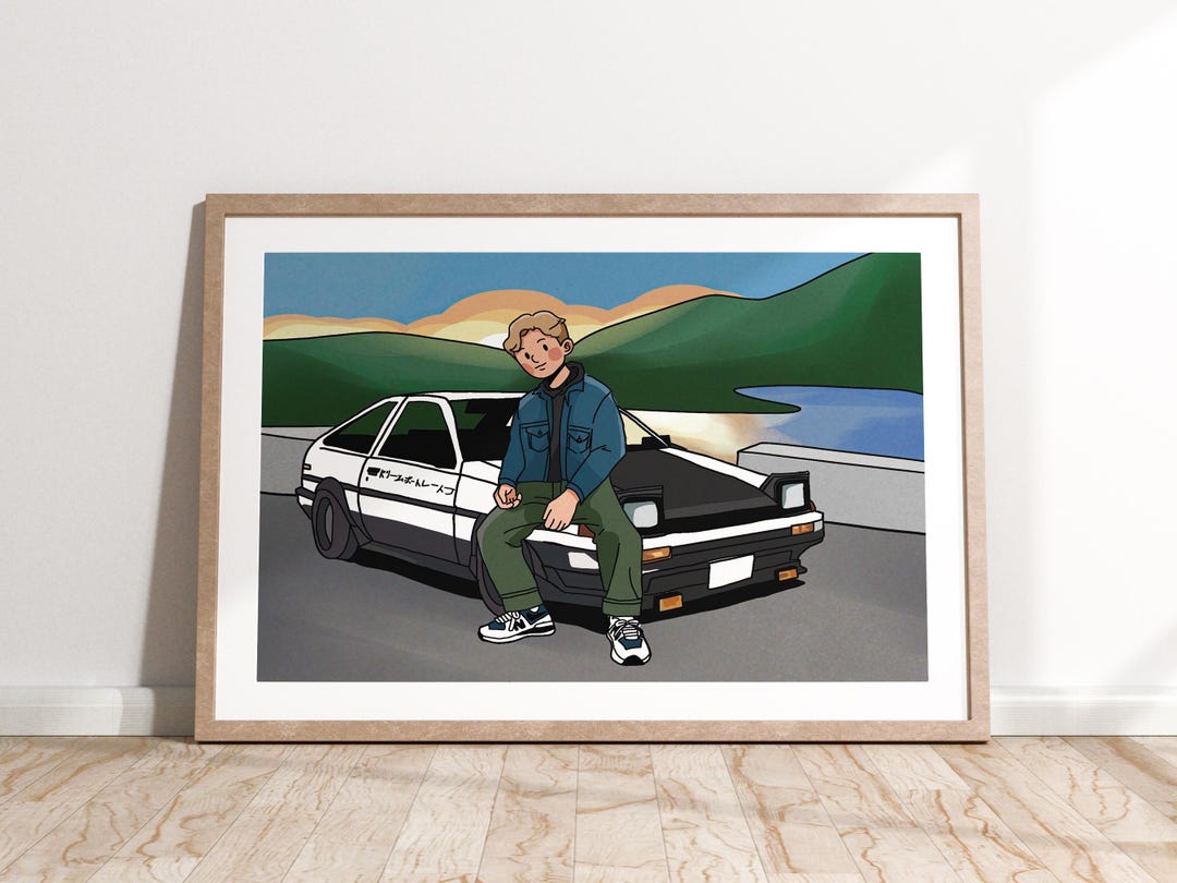 Custom Car Lover Portrait Personalized Car Drawing Customize Car ...