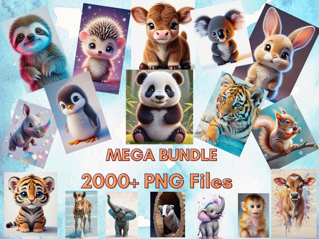 2000+ Cute Animals Clipart MEGA BUNDLE | Baby Animals Clipart Bundle ...