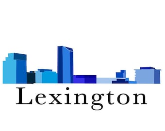 Lexington Skyline Poster - Etsy