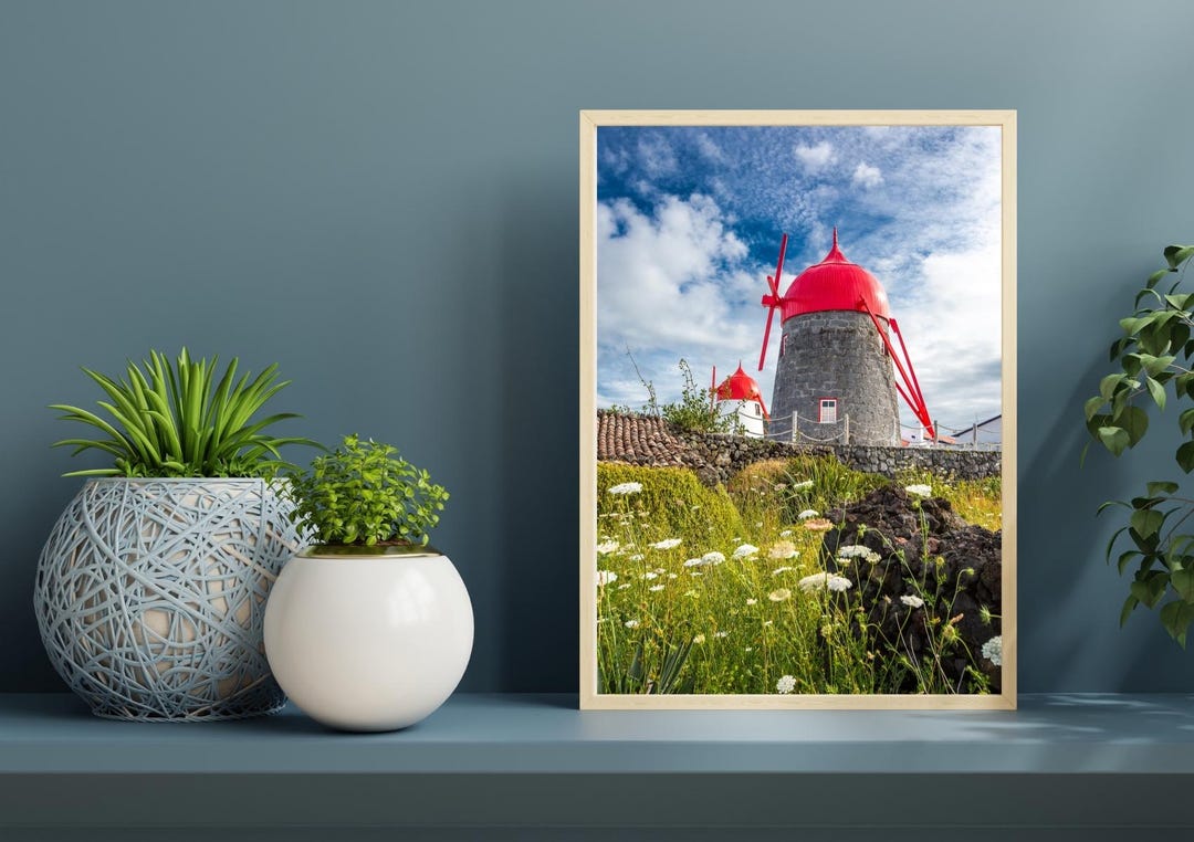 Wind Mill Print, Wind Mill Poster, Wind Mill Travel Poster, Wind Mill ...