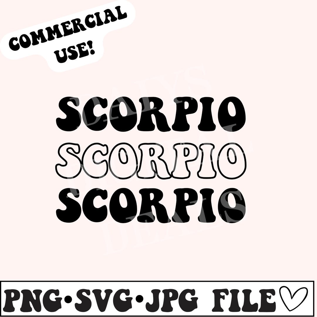 Scorpio Zodiac SVG, PNG, JPG Files for Sublimation, Cricut, Silhouette ...