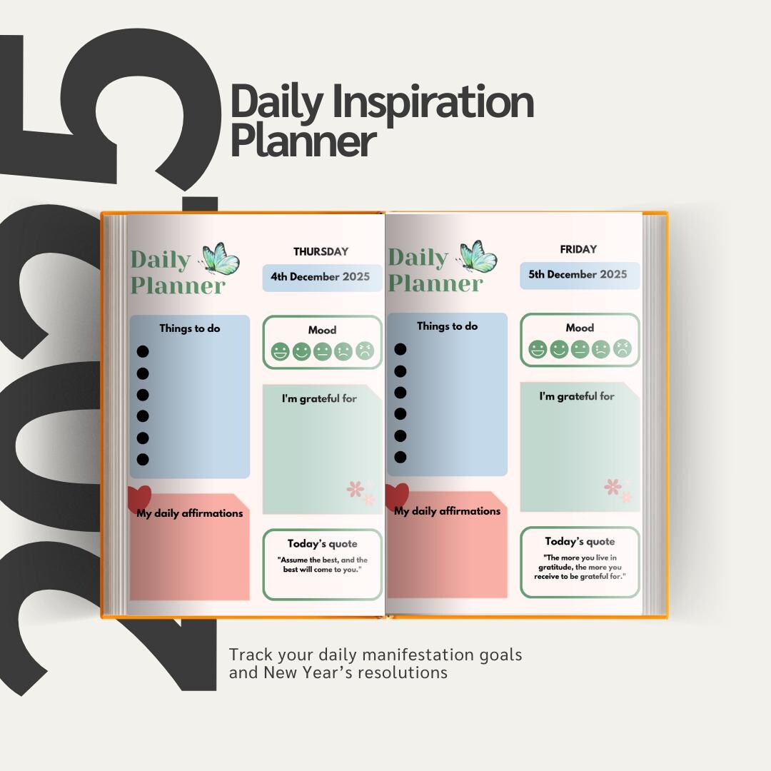2025 Daily Planner With Neville Goddard Quotes | Manifestation Journal ...