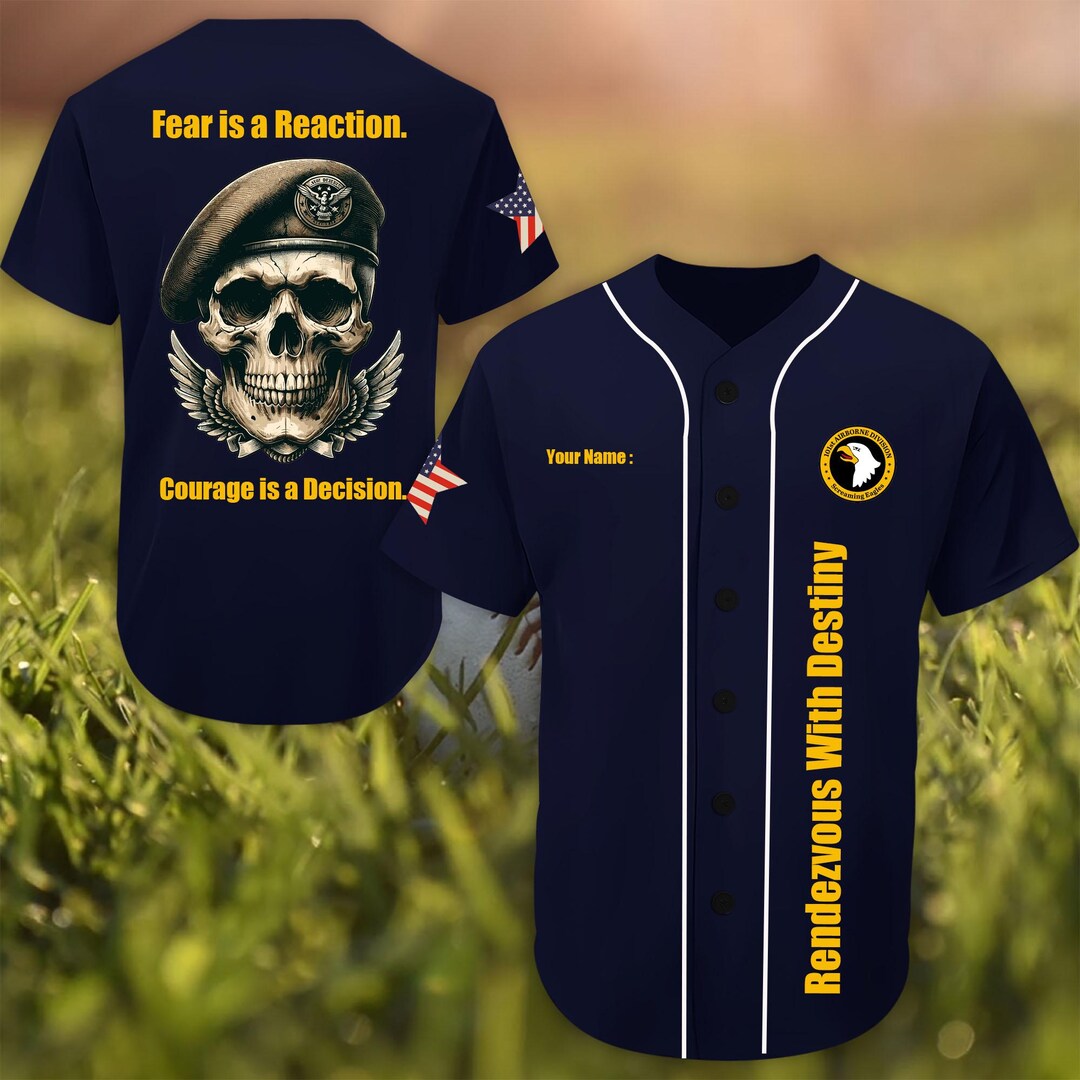 Custom 101st Airborne Division Baseball Jersey Military Tactical Shirt ...