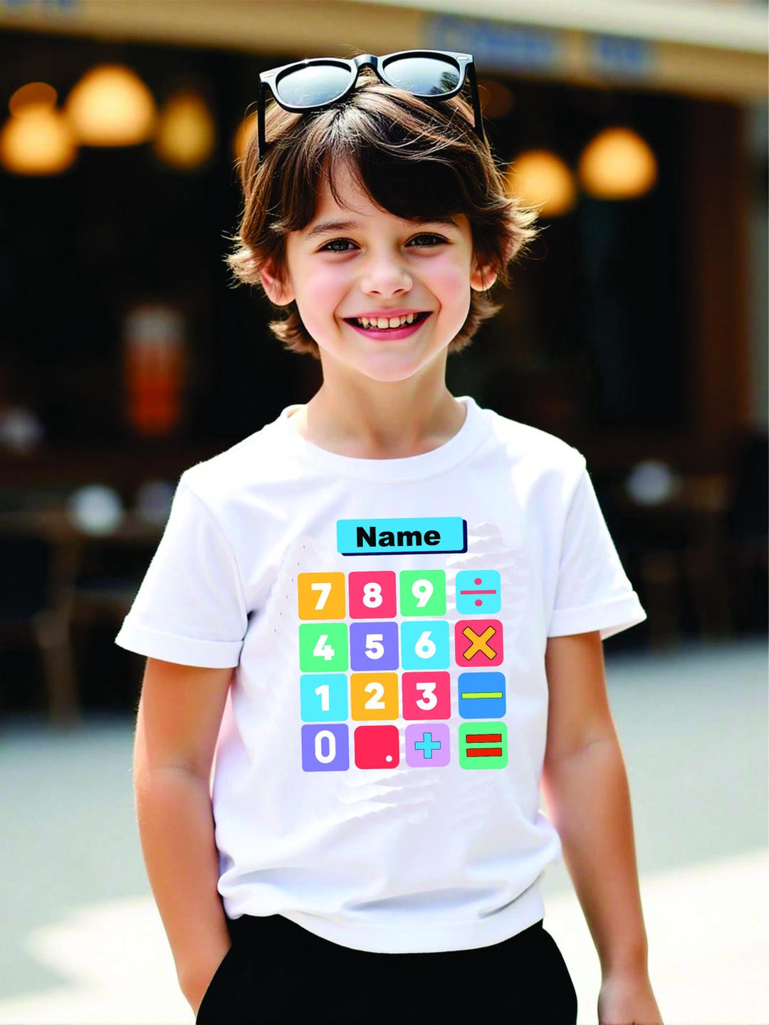 Personalised Boys and Girls Calculator Number Day Ideas T-shirt, Maths ...