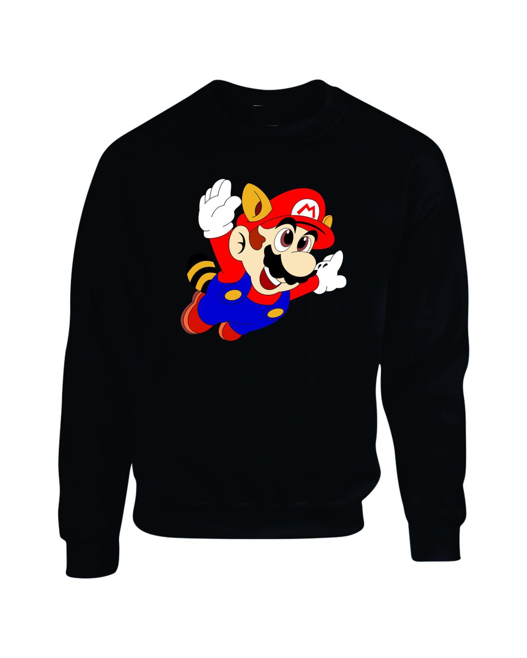 Super Mario Flying Sweatshirt, Mario Face Vintage Game Character, Mario ...