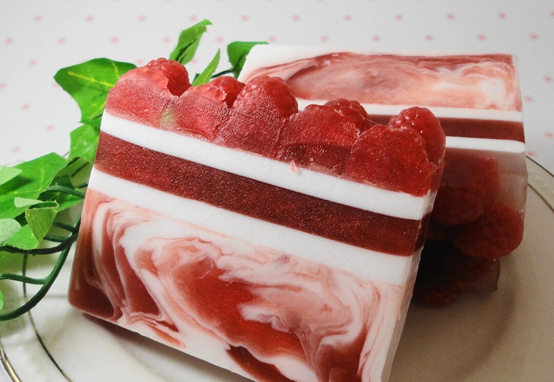 Raspberry Swirl Soap glycerin Soap Handmade Soap Red Ripe - Etsy