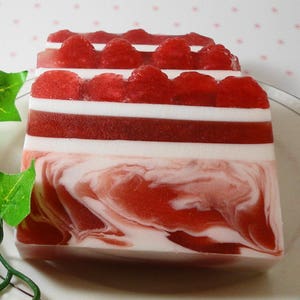 Raspberry Swirl Soap glycerin Soap Handmade Soap Red Ripe - Etsy
