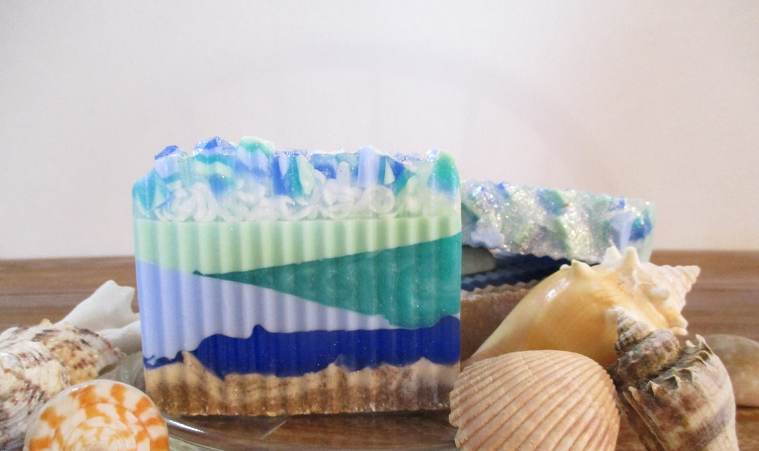Tidal Drift Glycerin Soap With Sea Salt Handmade Artisan - Etsy