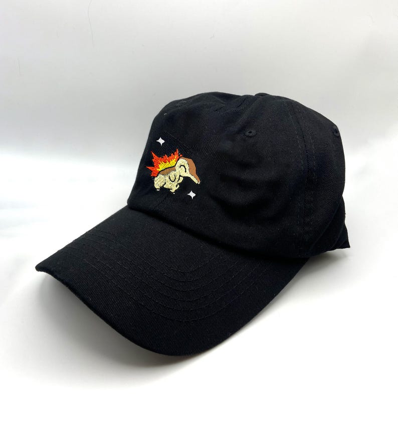 Pokemon Cyndaquil Shiny Embroidered Dad Hat - Custom Pokedex 0155 Gift ...