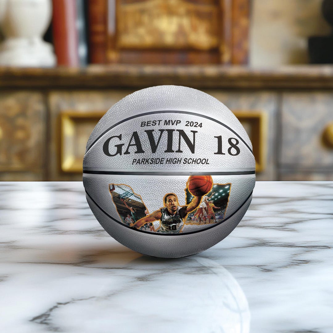 Personalized Photo Basketball Gift, Custom Sports Souvenir for ...