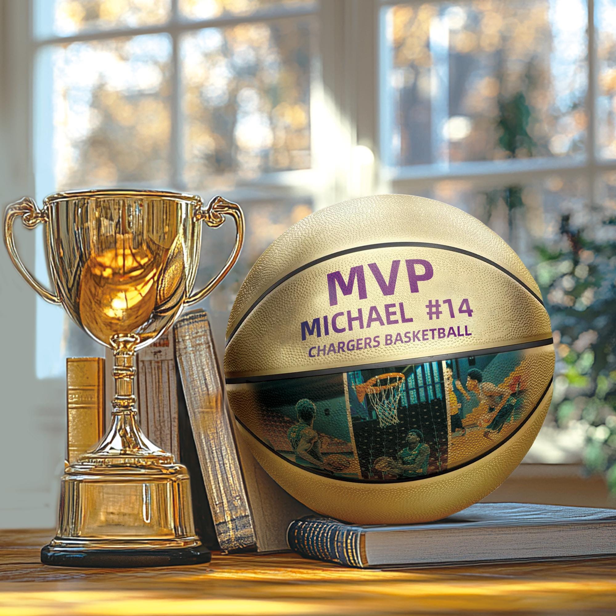 Personalized Photo Basketball: Custom Team Souvenir, Coach Gift - Etsy