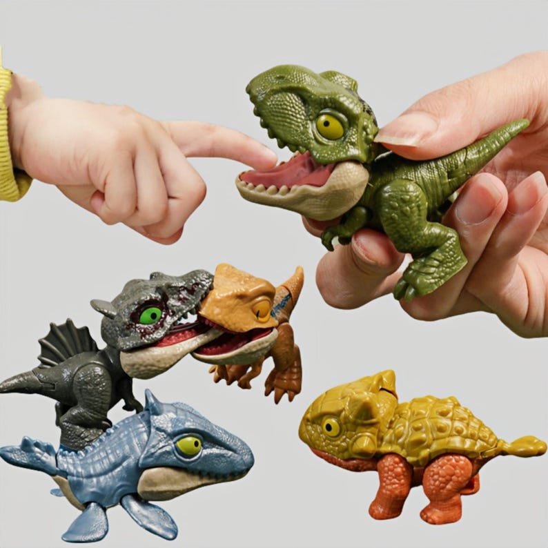 Articulated Mini Dinosaurs Toys Bite Finger Dinosaurs No Pain Fantasy ...