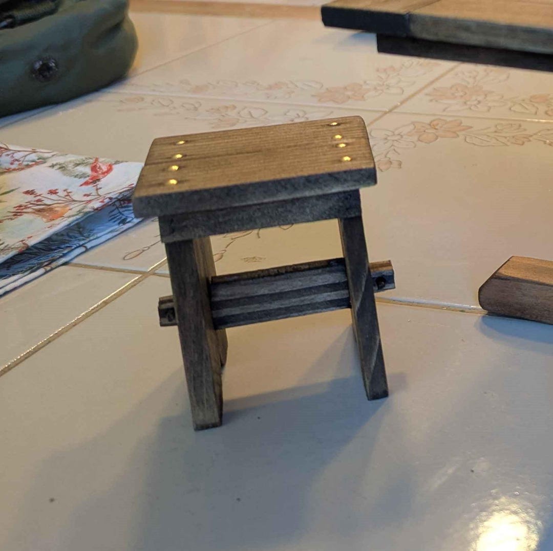 1/6 Scale Medieval Tavern Table Stool (stool Only!), Handmade, REAL ...