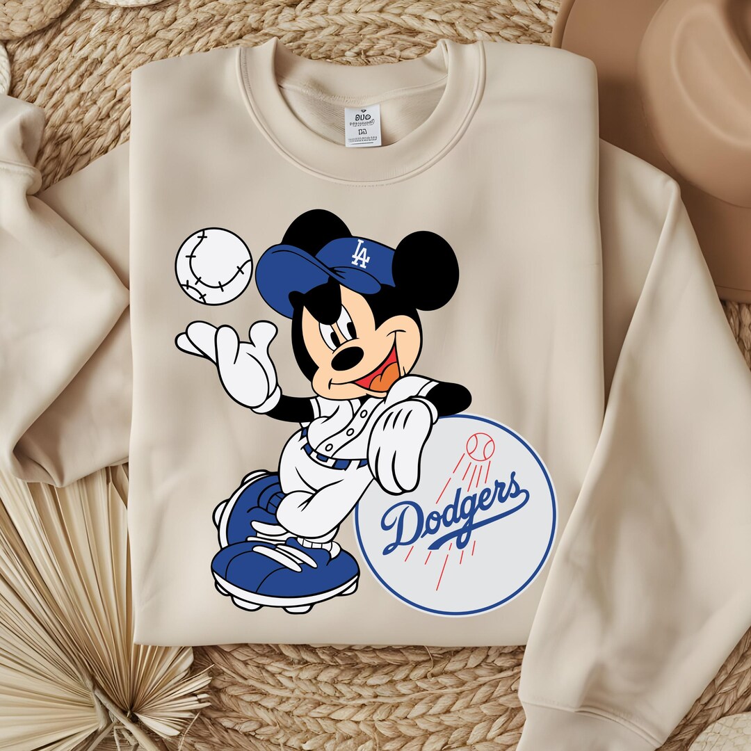 Mickey Mouse Dodgers 1958 Baseball Sweatshirt, Mickey Baseball Shirt ...