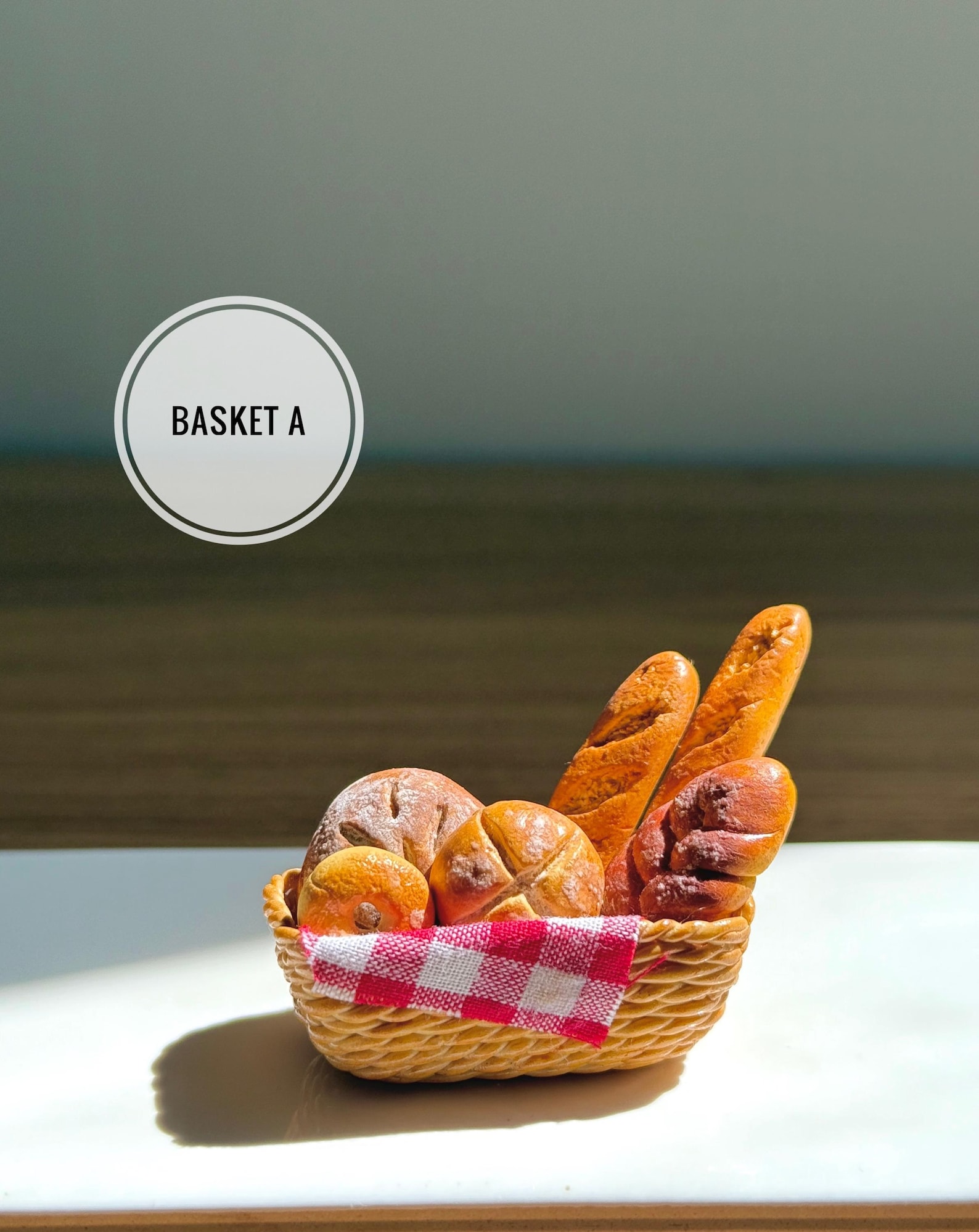 Handmade Miniature Breads With Basket Miniature Bread Basket Set for ...