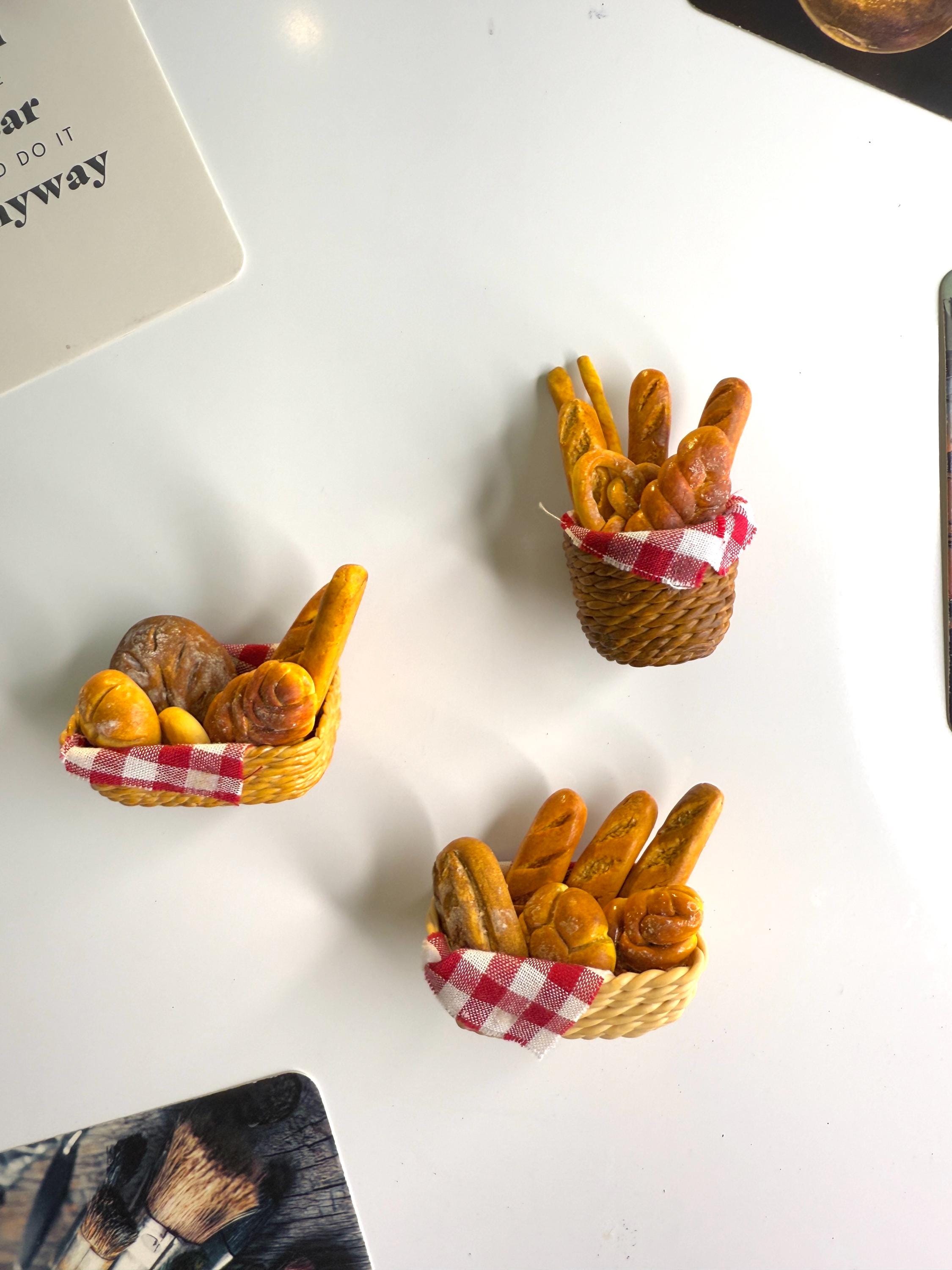 Handmade Miniature Breads With Basket Miniature Bread Basket Set for ...