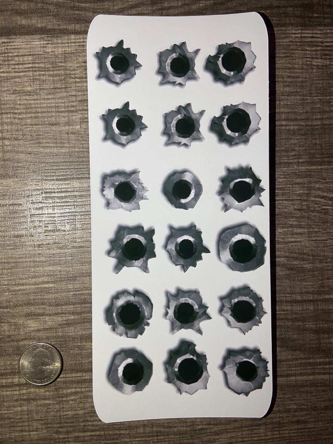 18x Bullet Hole Sticker Gun Shot Decal Realistic Car Truck Glass Window ...