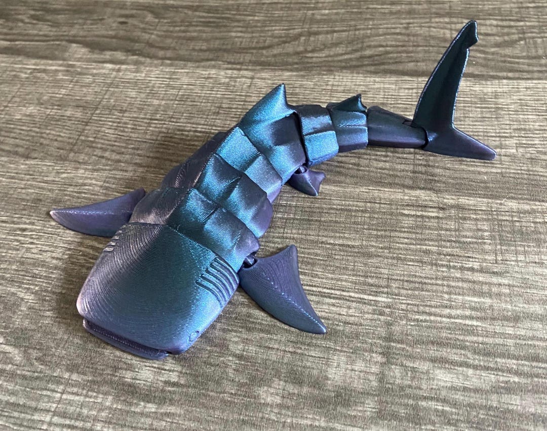3d Printed Whale Shark Animal Fish Ocean Articulated Fidget Toy Kids ...