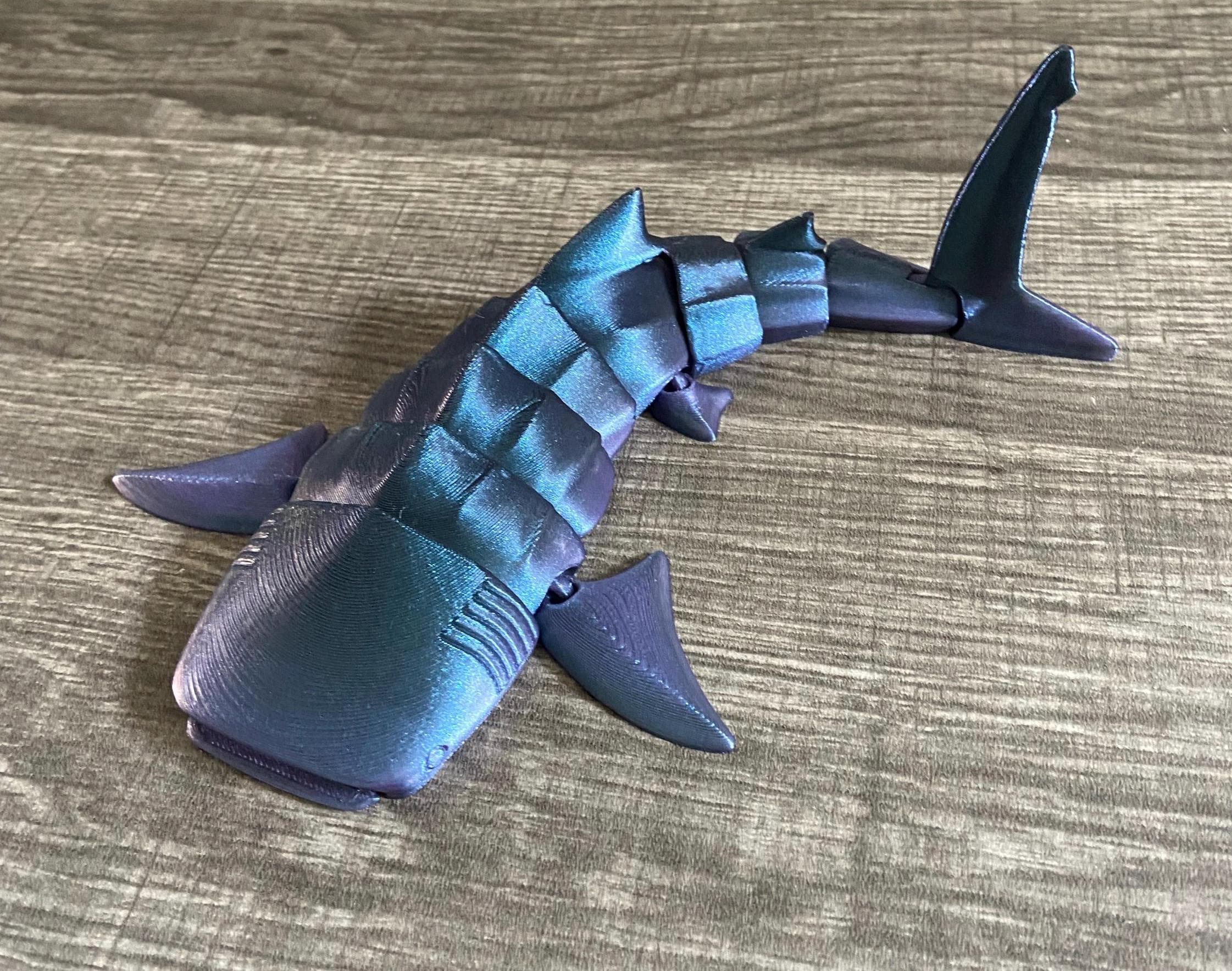 3d Printed Whale Shark Animal Fish Ocean Articulated Fidget Toy Kids ...