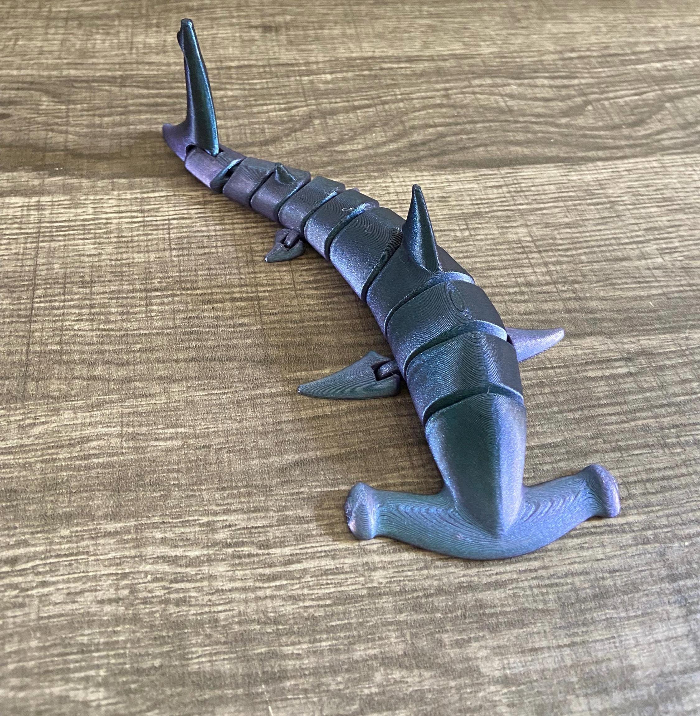 3d Printed Hammerhead Shark Animal Fish Ocean Articulated Fidget Toy ...