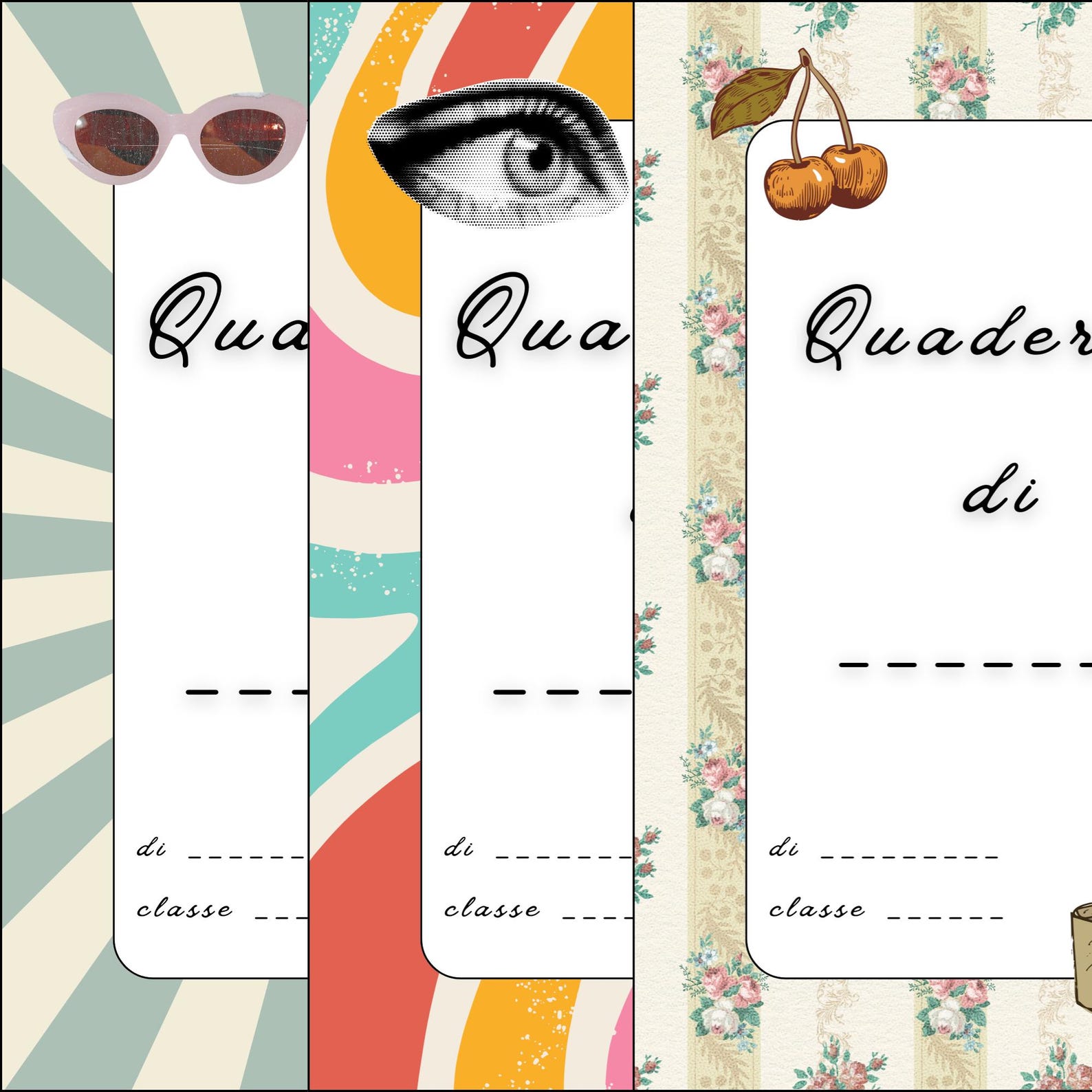 Printable Notebook Covers - PDF - Vintage Style - Etsy