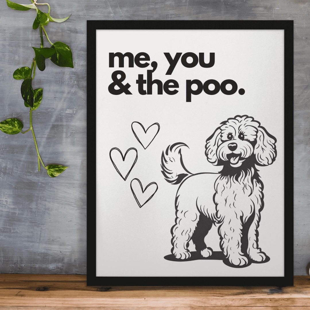 Cockapoo Wall Art, Downloadable PNG Print, Cockapoo Print, Dog Gift ...