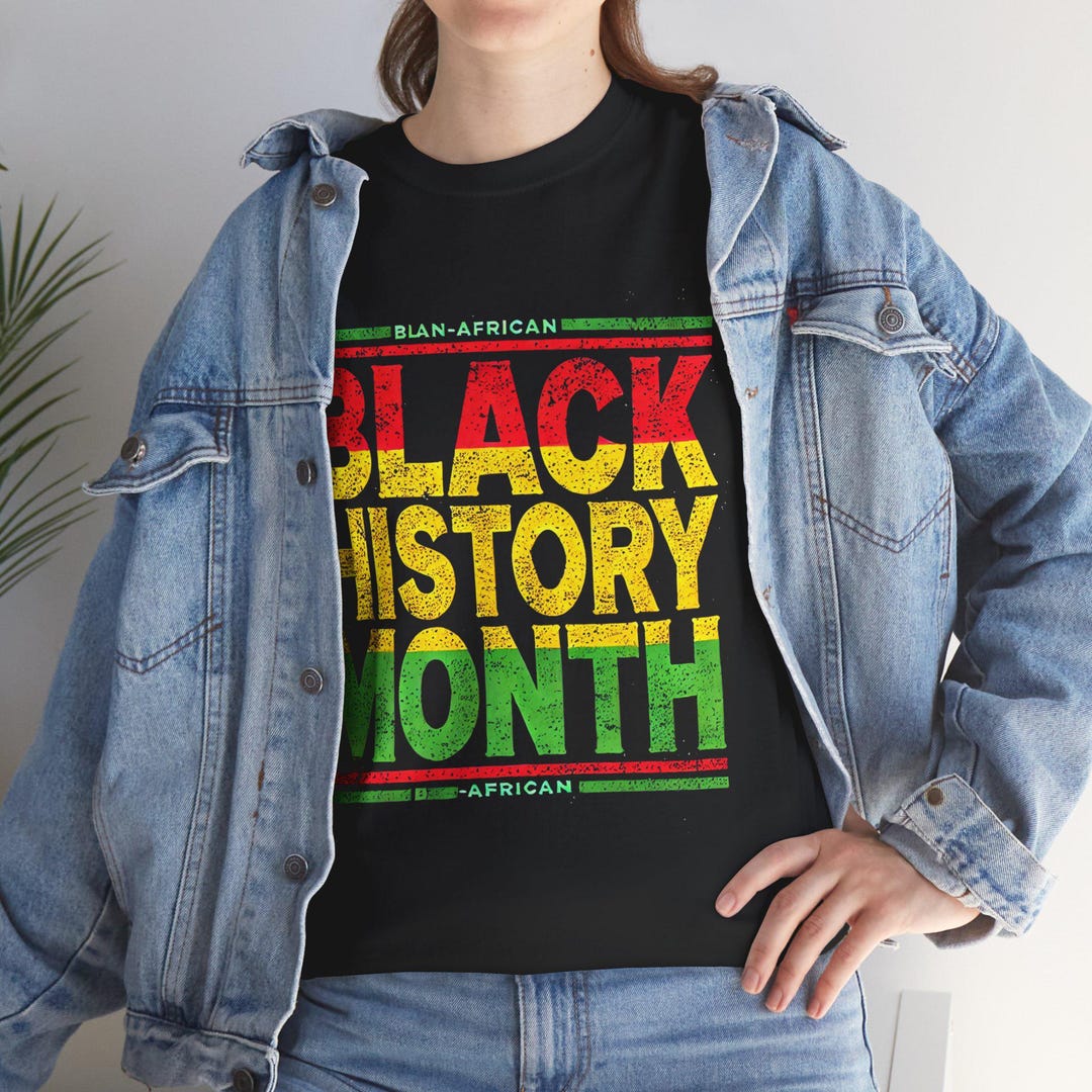 Black History Month Heavy Cotton Tee, African American Heritage Shirt ...