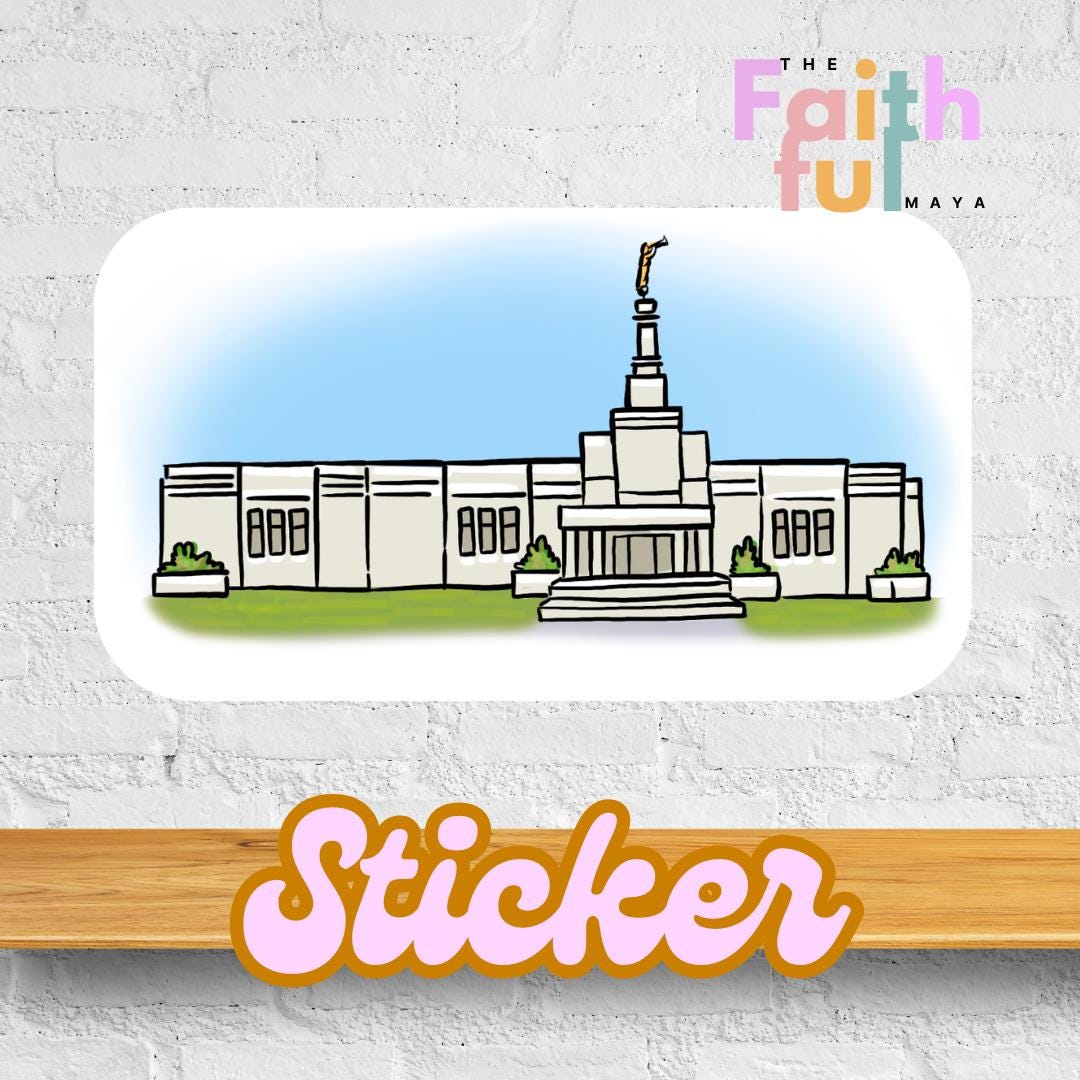 LDS Temple Sticker 2 Stickers Temple, LDS, Decals, Gift, Laptop, Drink ...