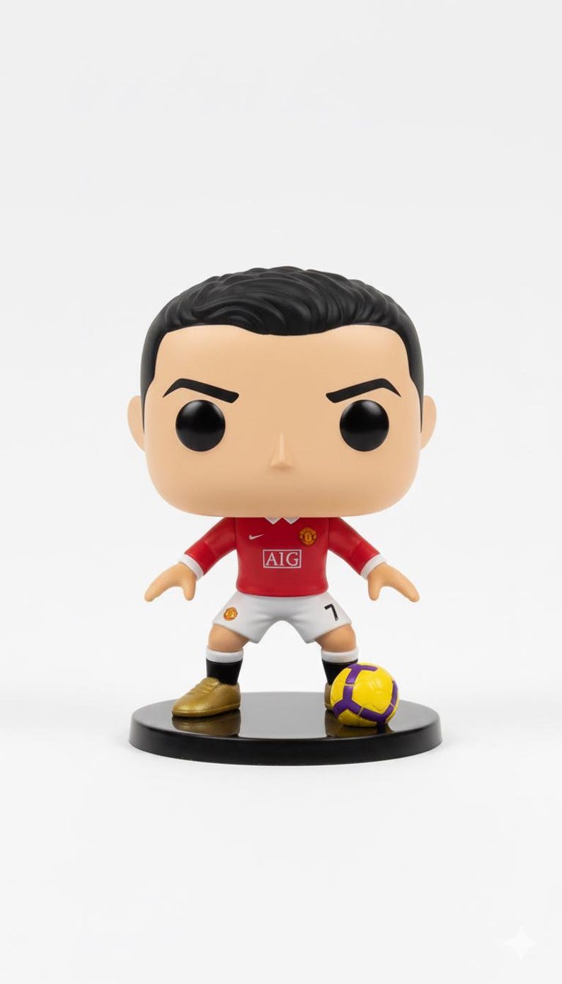 Ronaldo Inspired Football Figurine: Funko Style 3D Printed & Hand ...