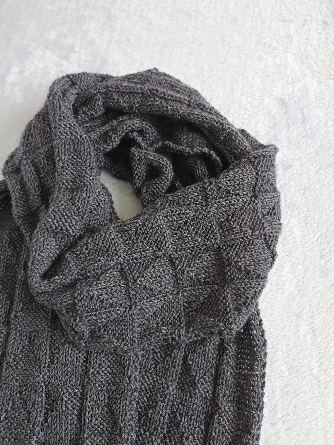 Scarf KNITTING PATTERN "geometry Scarf", PDF Knitting Pattern, Knitting ...