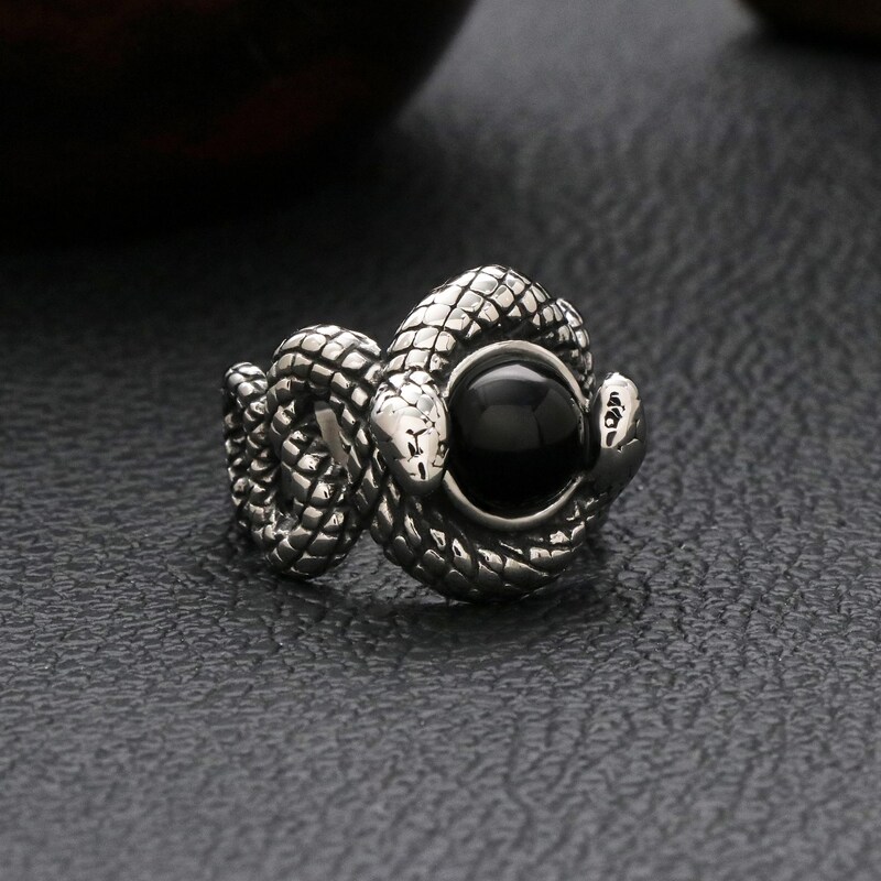 Silver Snake Ring - Etsy