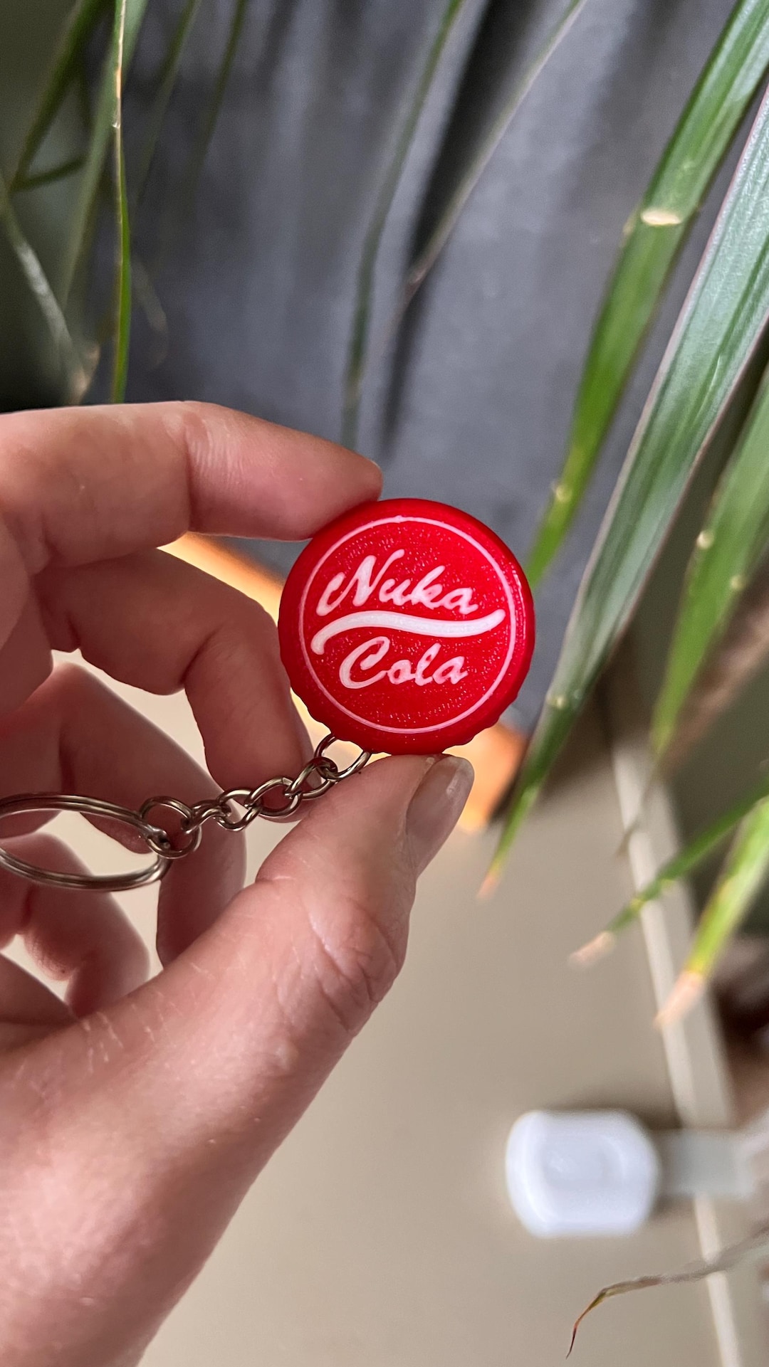 Nuka Cola 3D Printed Keychain, Fallout Gaming Keyring, Post-apocalyptic ...