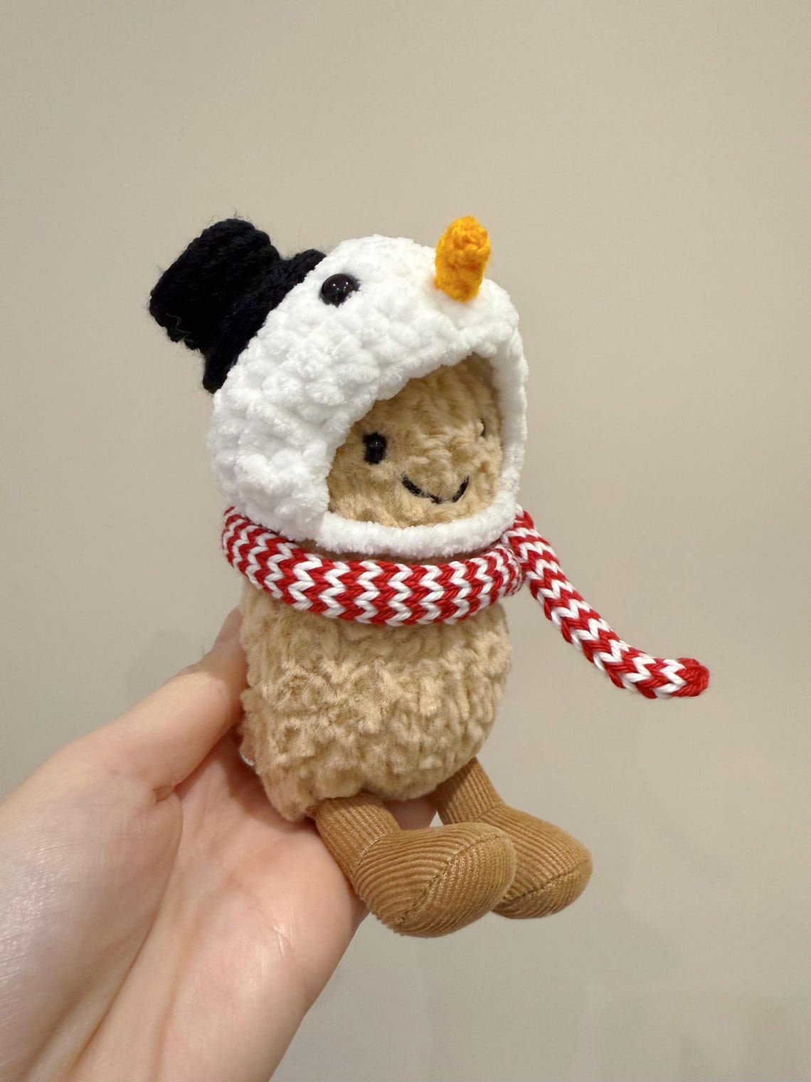 Crocheted Snowman Costume With Scarf -handmade Costume for Jellycat ...