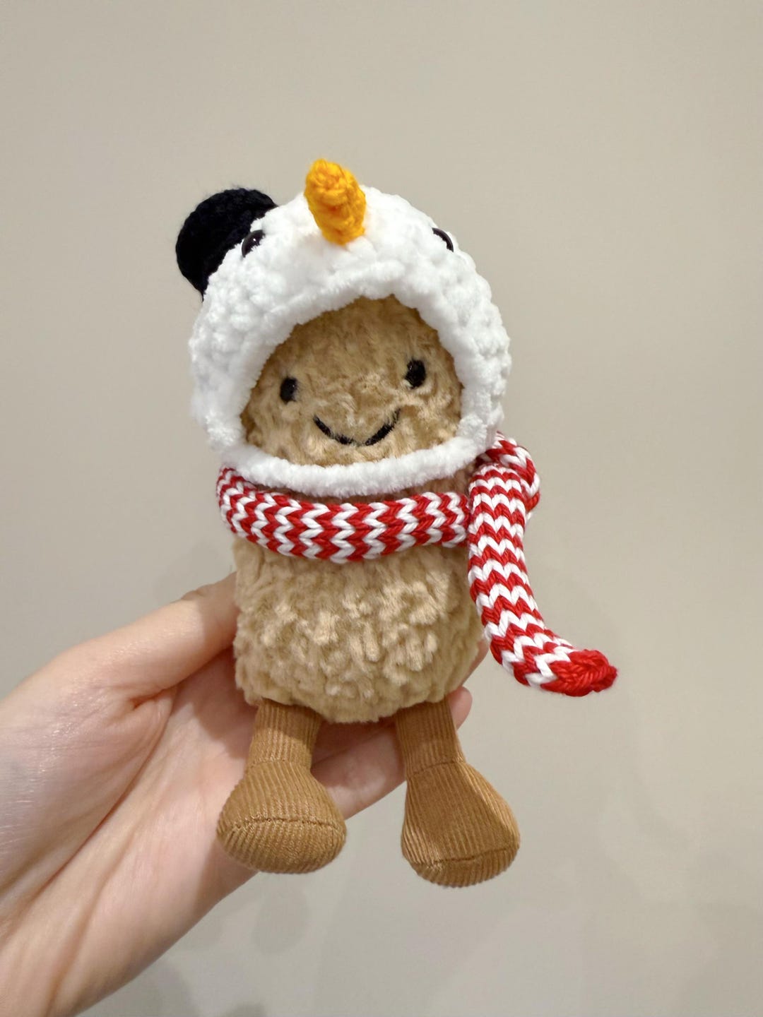 Crocheted Snowman Costume With Scarf -handmade Costume for Jellycat ...