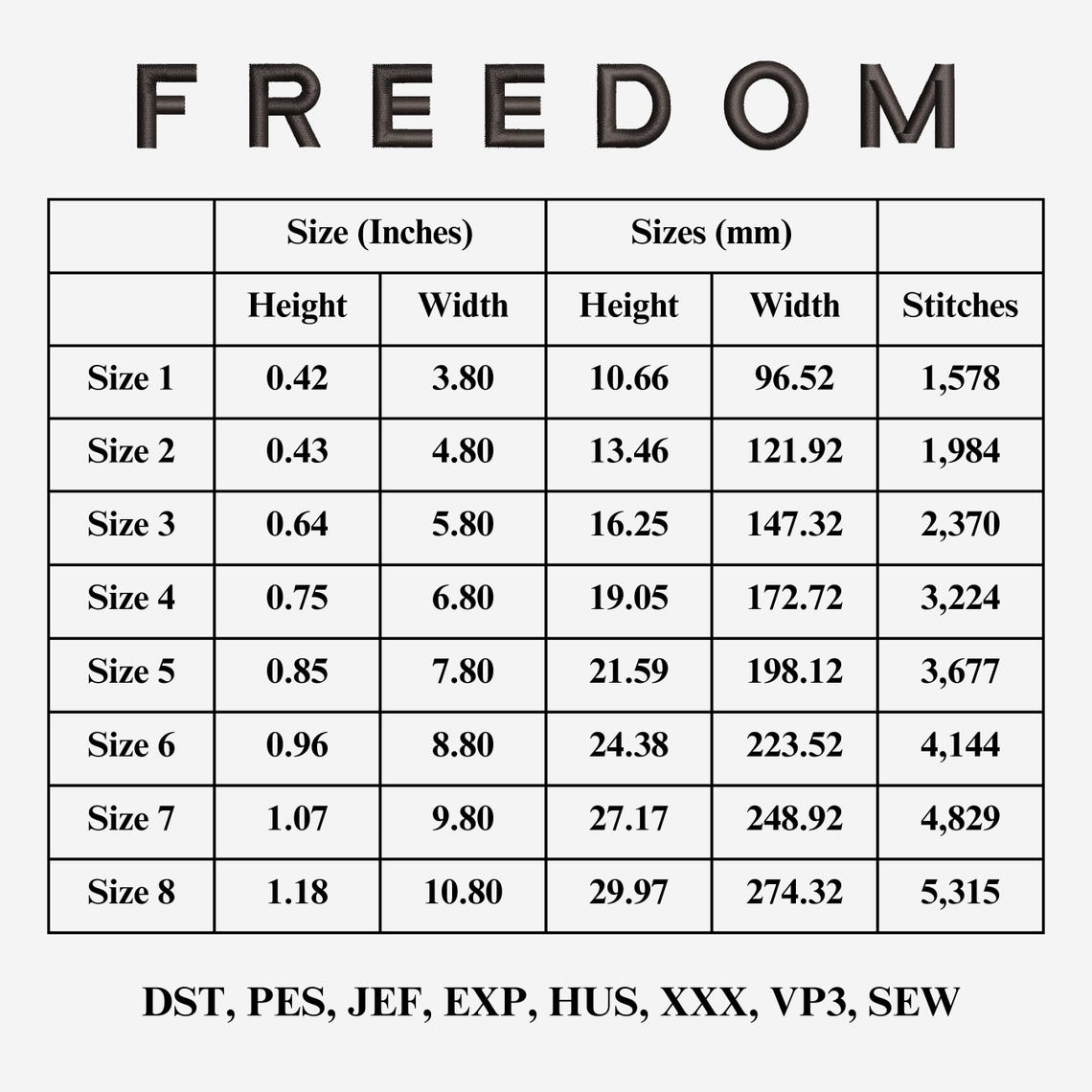 Freedom Embroidery Design: Charlie Kirk Embroidery File, MAGA Merch, 8 ...