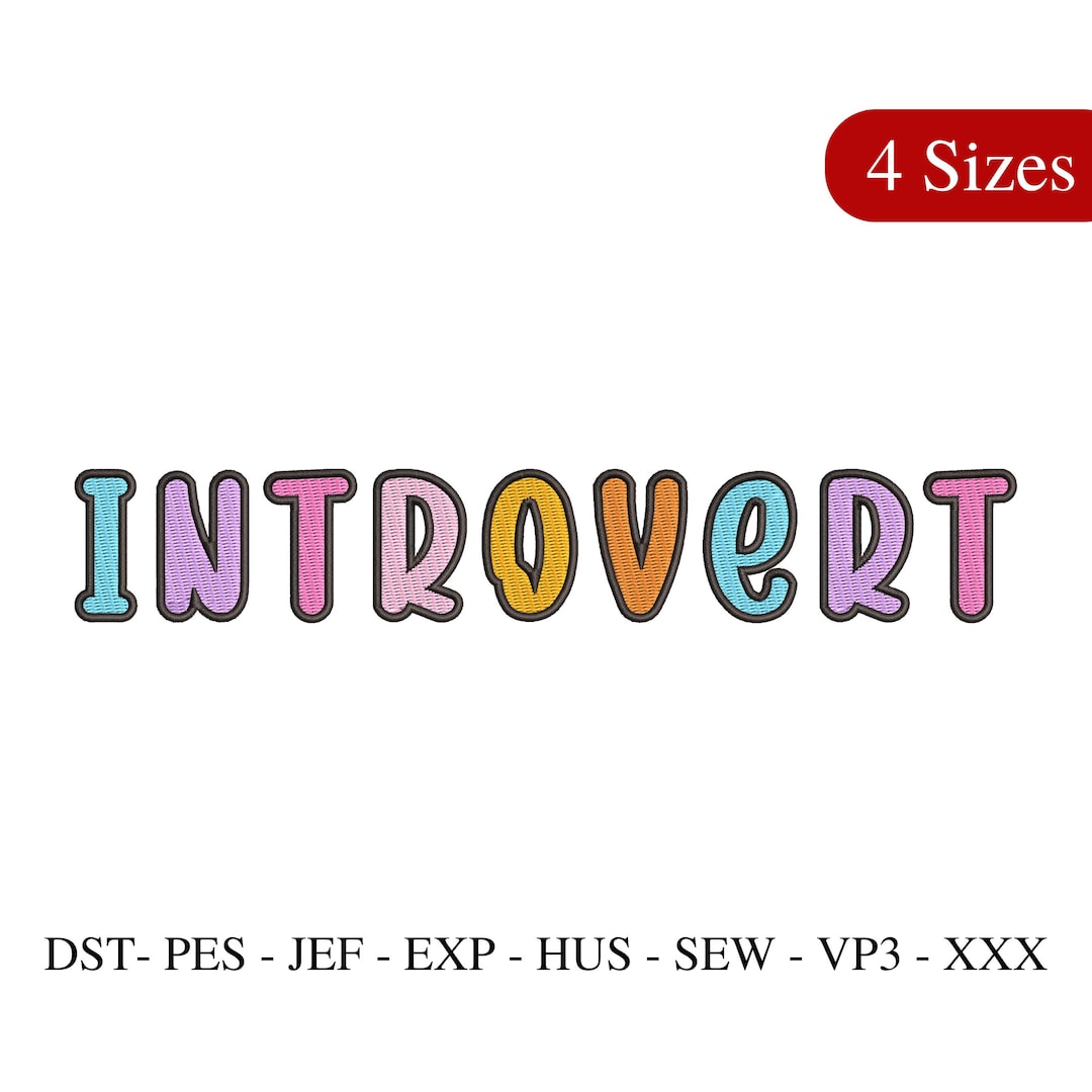 Introvert Embroidery Design, Anxiety Embroidery, Anti-social Design ...