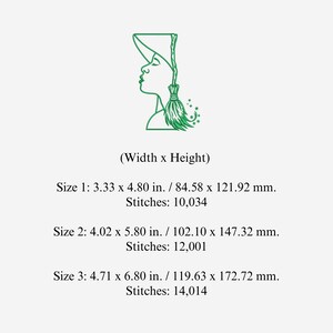 Glinda & Elphaba Faces Embroidery Design, Wicked Embroidery, Wand and ...