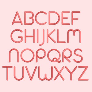 3D Puff Font Embroidery Design, Puff Embroidery Font, Uppercase and ...