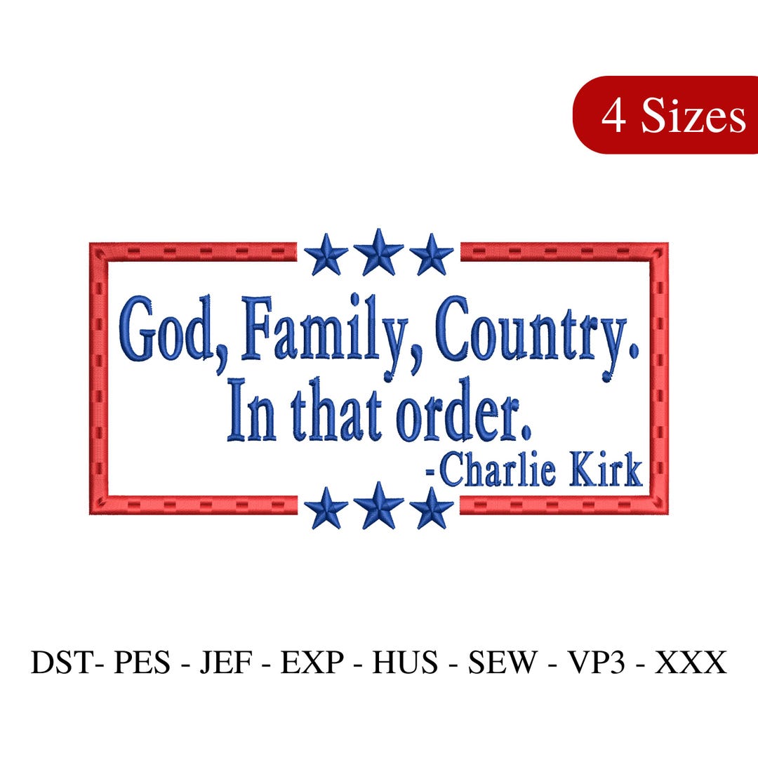 God Family Country Embroidery Design: MAGA American (instant Download ...