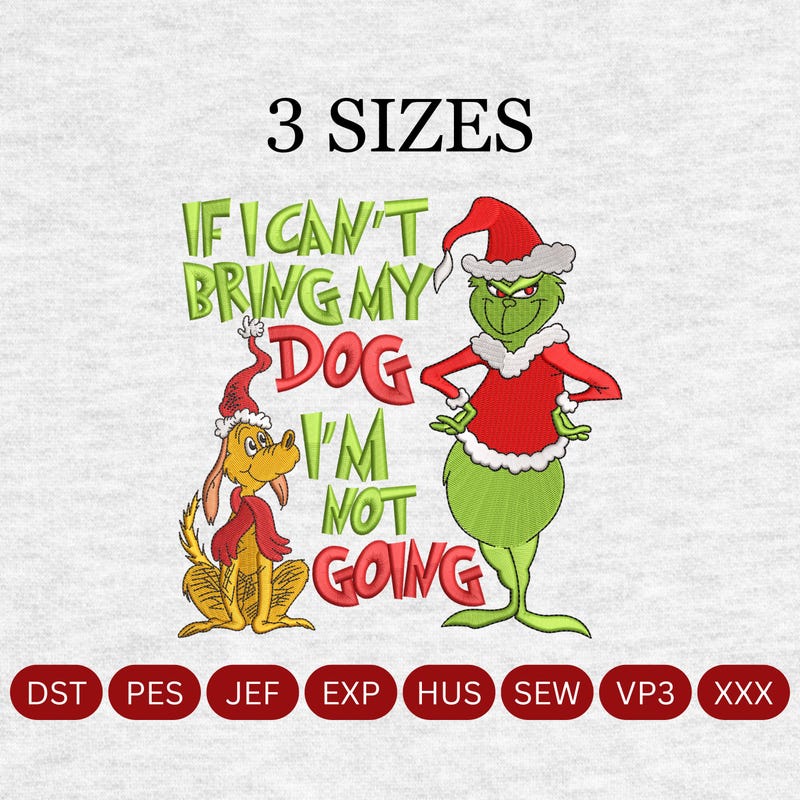Grinch Embroidery - Etsy
