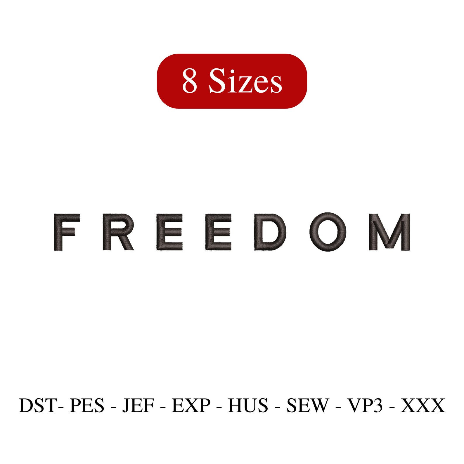 Freedom Embroidery Design: Charlie Kirk Embroidery File, MAGA Merch, 8 ...