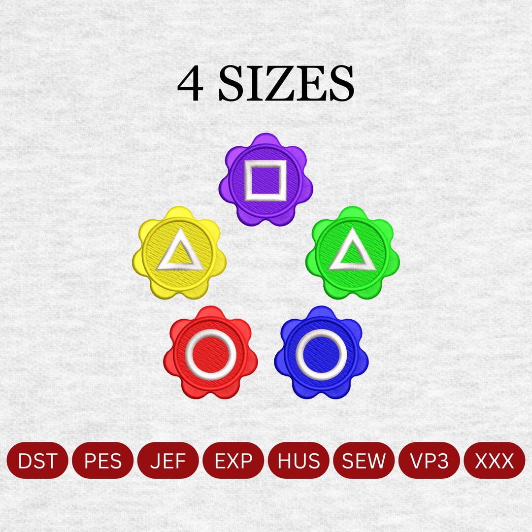 Gonggi Pieces Embroidery Design, Squid Game Embroidery Machine File ...