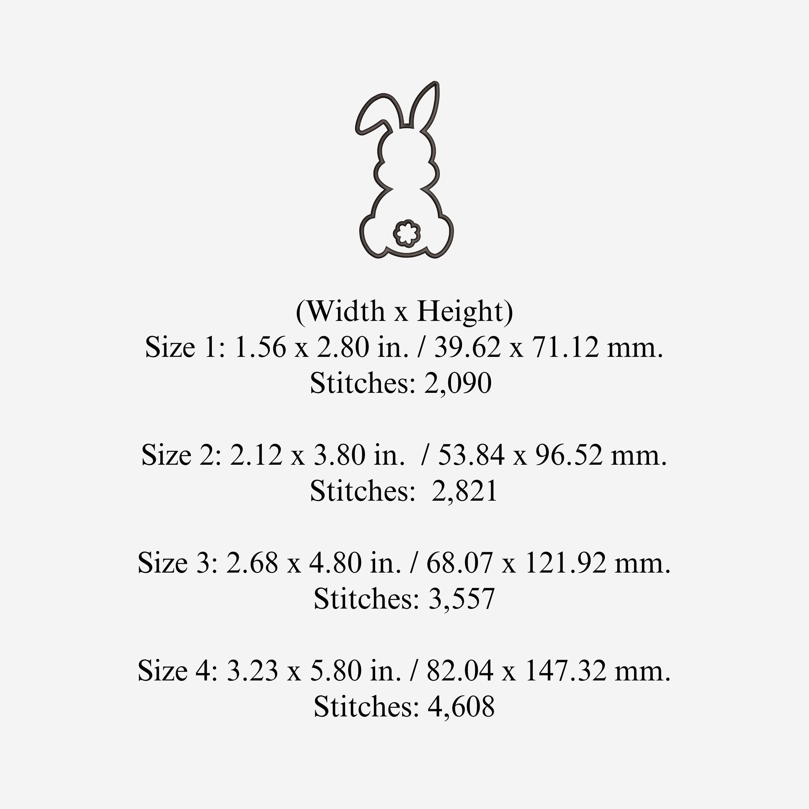 Bunny Outline Embroidery Design: Rabbit Silhouette (instant Download ...